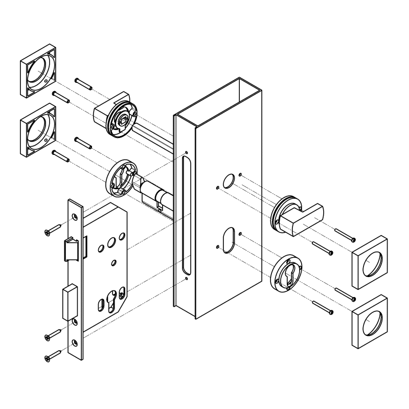 Avon Mini Lever Turn Entrance Kit - Parkwood
